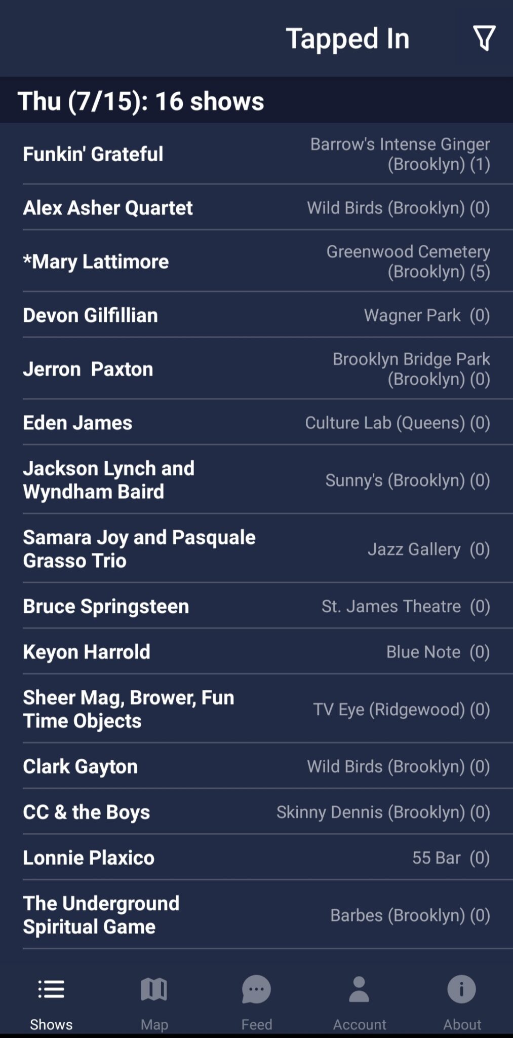 Tapped In App has the scoop on Live Music in NYC