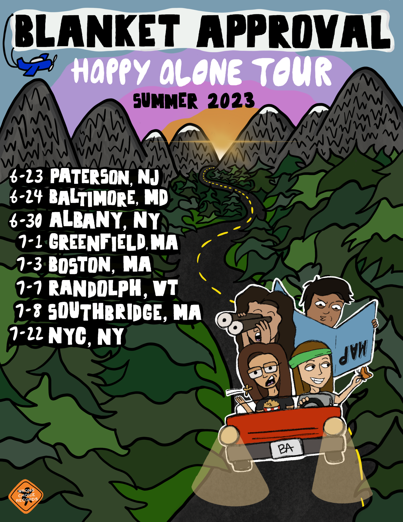 Blanket Approval "Happy Alone Tour" this Summer to Visit Albany