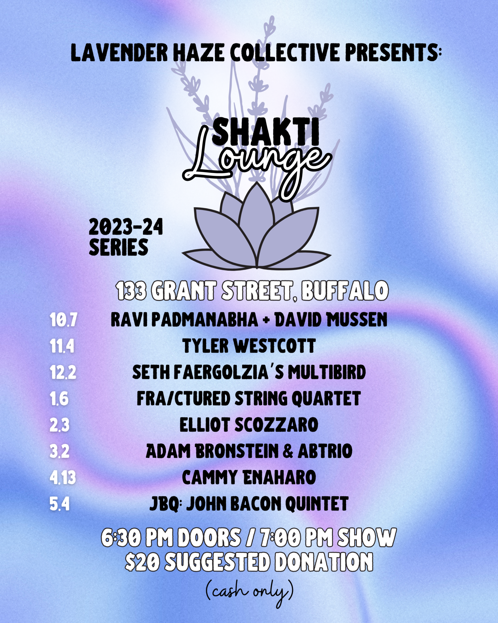 Shakti Lounge Announces 2023-24 Live Music Series Lineup
