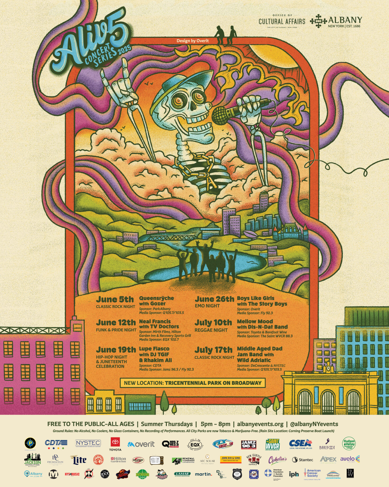 Alive at Five Relocates to Tricentennial Park for 2025 Series