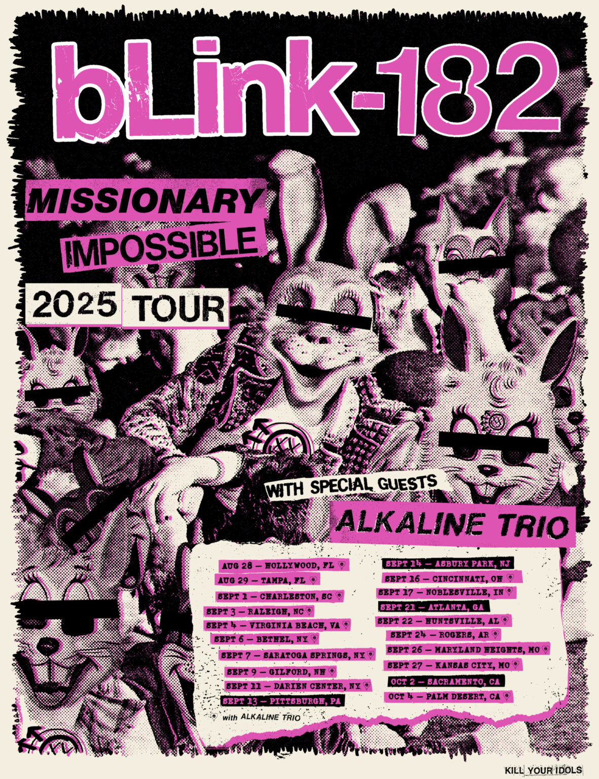 blink-182 Announces 2025 Tour Dates and Locations